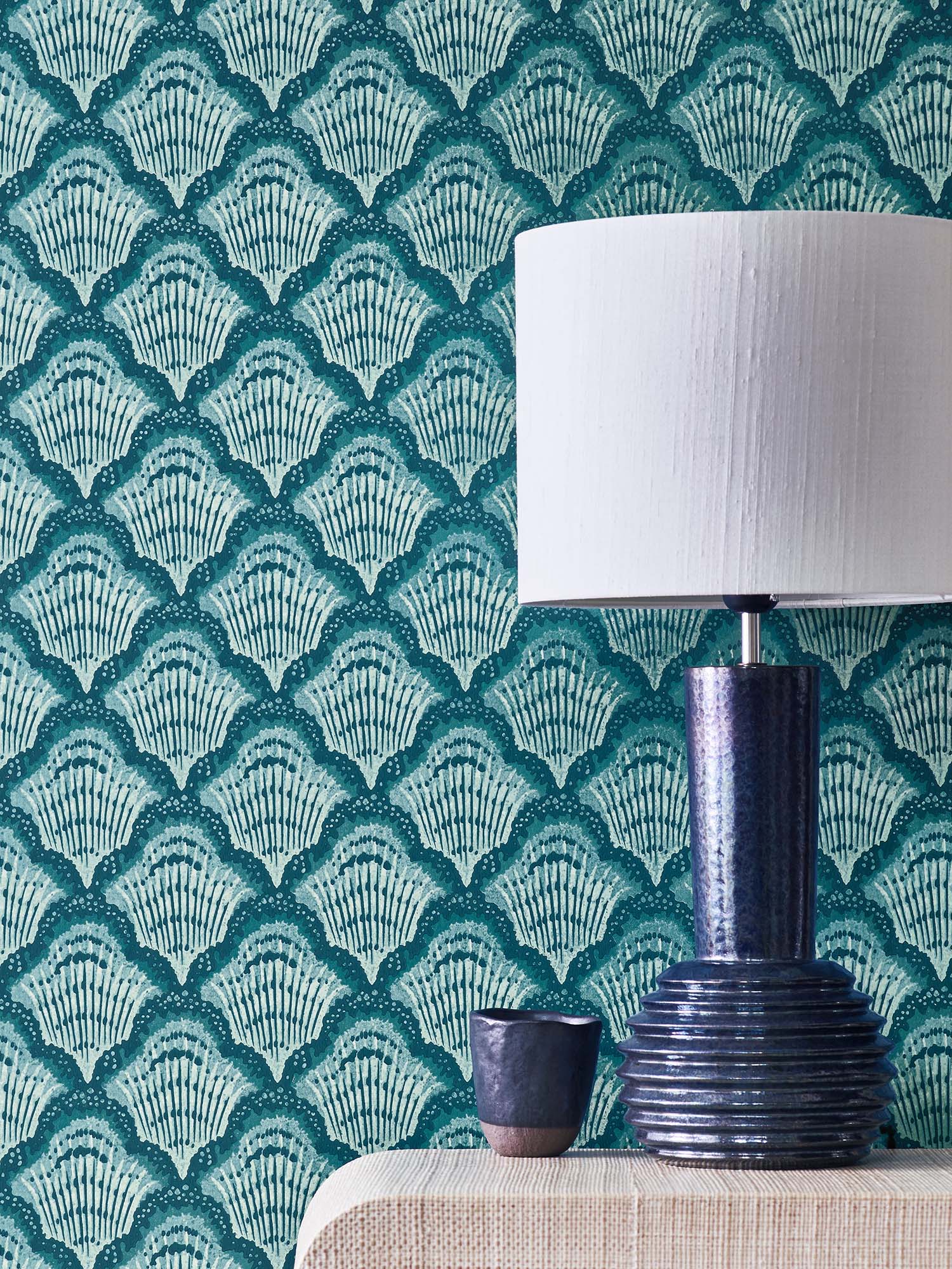 interior library - Calico Shell 2412-179-03 1838WALLCOVERINGS